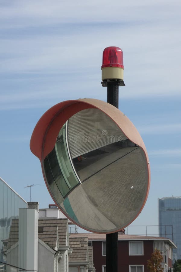 Surveillance Mirror stock photo. Image of beacon, reflection - 115760776