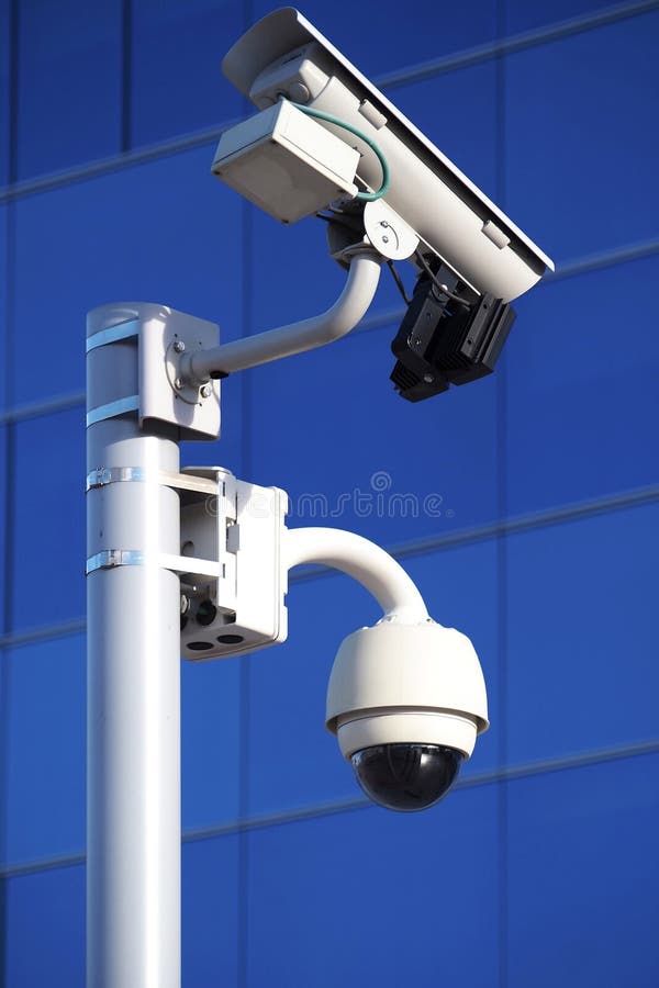 Surveillance of Private Property Stock Image - Image of isolated ...