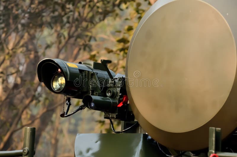 Air Surveillance Radar ASR at an Airport Standing Out Against Clear ...