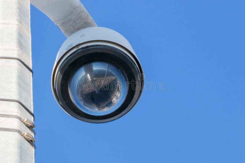 Surveillance and Security with Video Camera Stock Photo - Image of ...