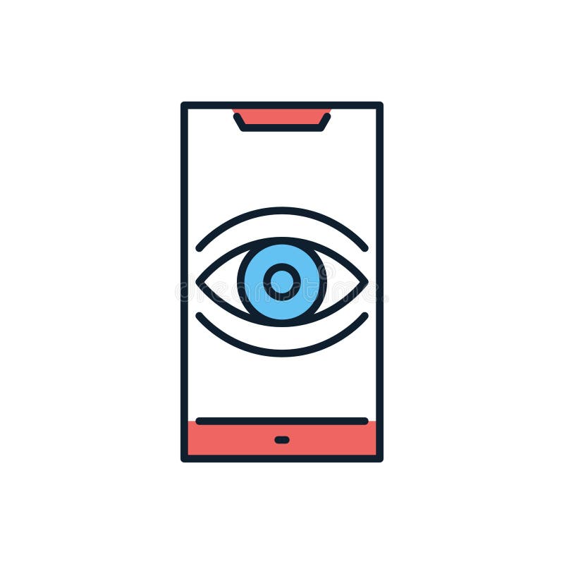 Surveillance Smartphone Related Vector Icon Stock Vector - Illustration ...