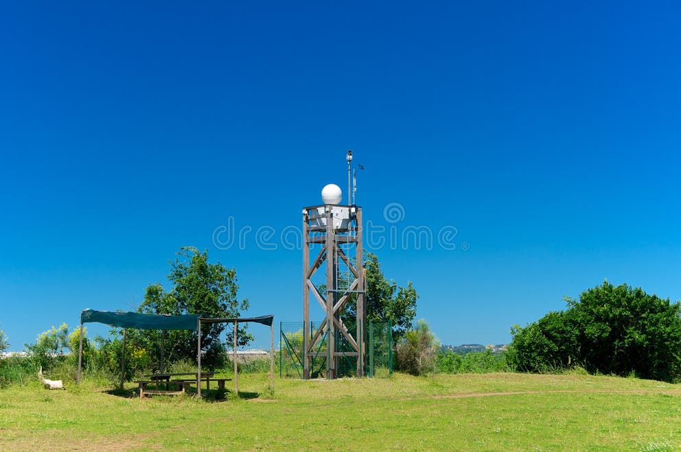 Surveillance System Cameras on a Tower, Italy Stock Photo - Image of ...