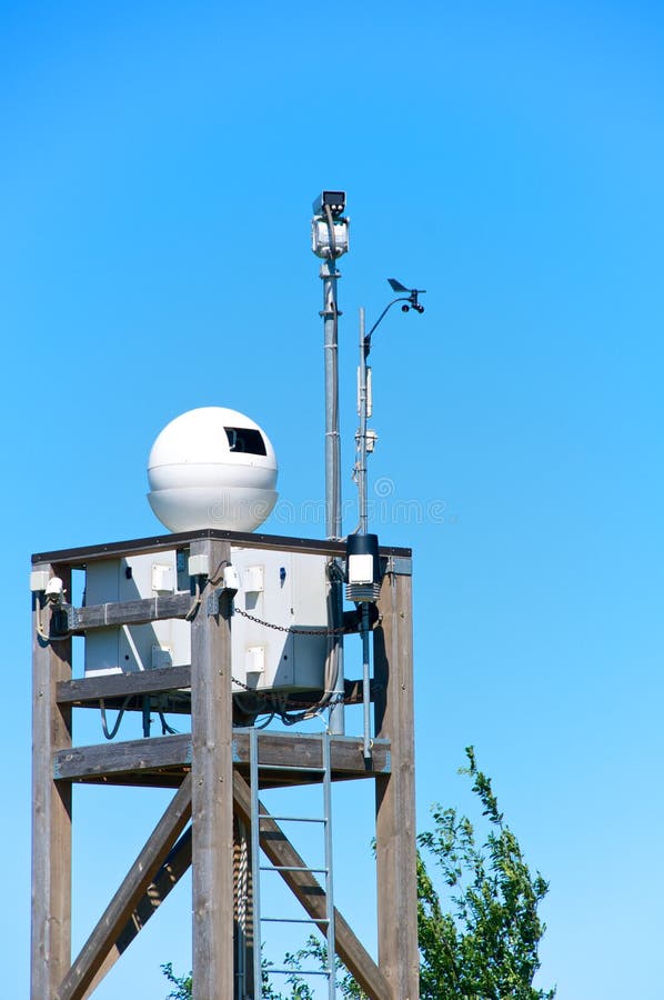 Surveillance System Cameras on a Tower, Italy Stock Photo - Image of ...