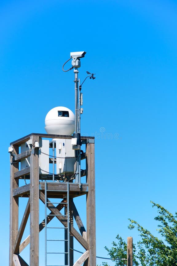 Surveillance System Cameras on a Tower, Italy Stock Image - Image of ...