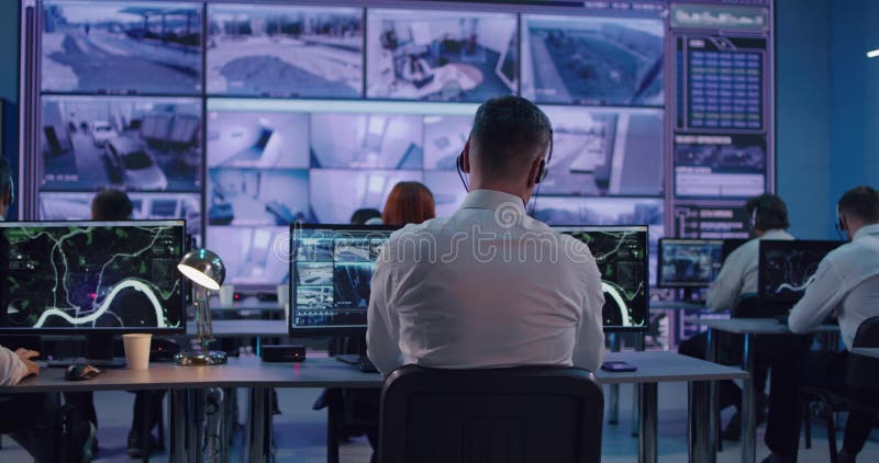 Surveillance Team Working in Office Stock Footage - Video of ...