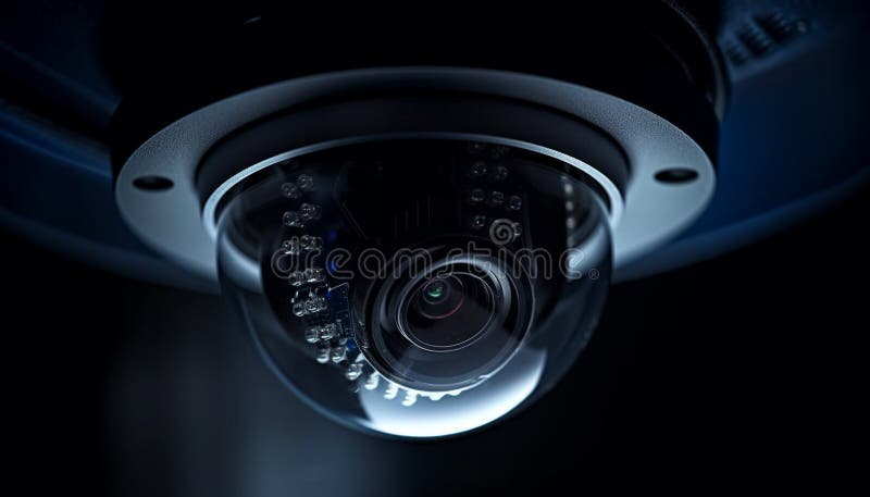 Surveillance Technology Watching Indoors with Security Camera Equipment ...