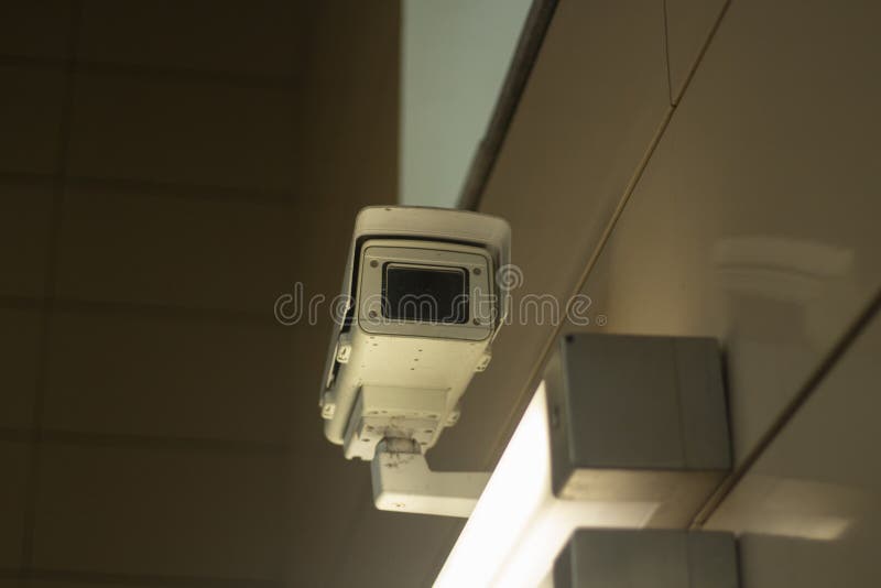 Surveillance Video Camera. Security System in the Subway Stock Image ...