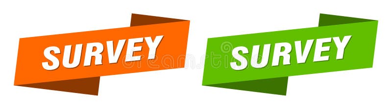 Survey Banner. Survey Ribbon Label Sign Set Stock Vector - Illustration ...