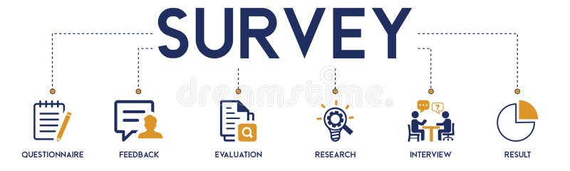 Survey Banner Web Icon Vector Illustration Concept for Customer ...