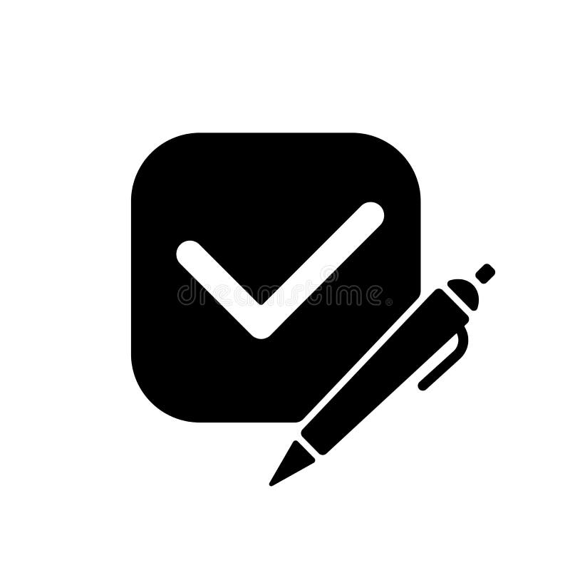 Survey Check Black Glyph Icon Stock Vector - Illustration of glyph ... Survey Check Black Glyph Icon Stock Vector - Illustration of glyph ...