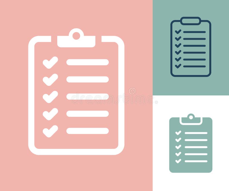 Survey Checklist Icon. Survey Checklist Flat Stock Illustration ...