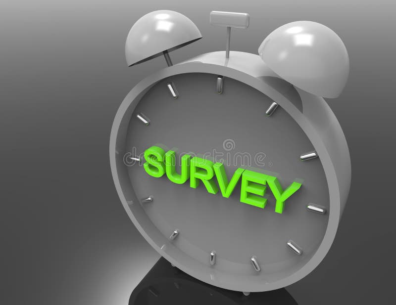 Survey 3d word concept stock illustration. Illustration of letter ...