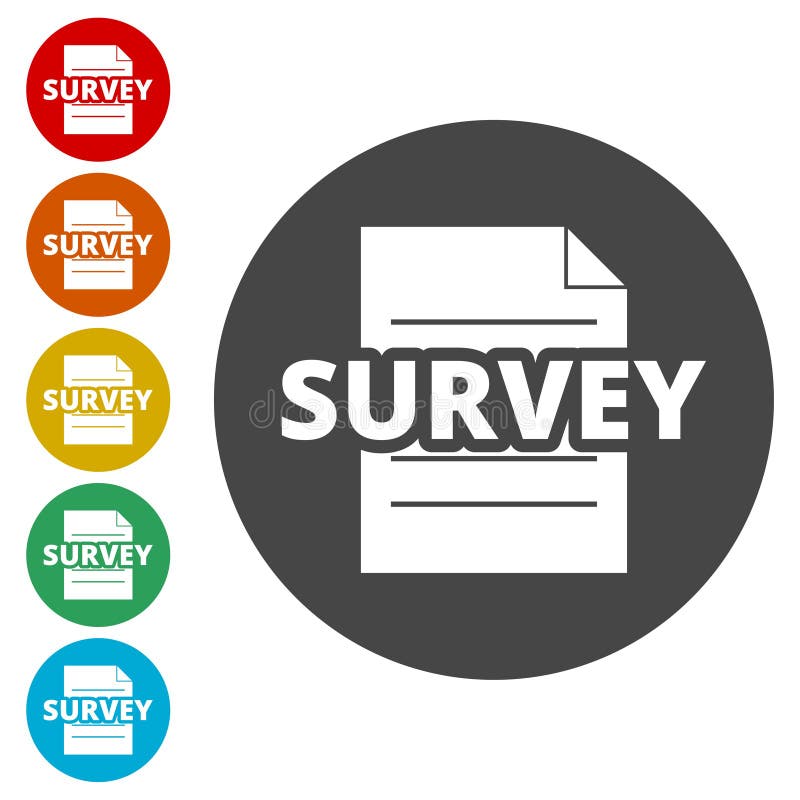 Survey Design, Vector Illustration Icons Set Stock Vector ...