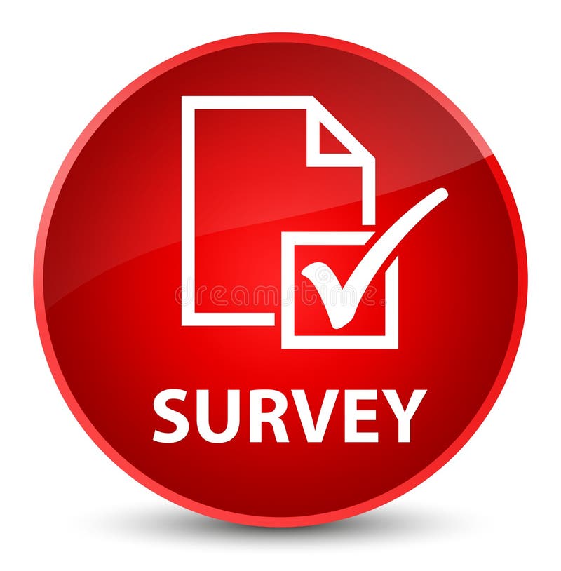 Survey Elegant Red Round Button Stock Illustration - Illustration of ...