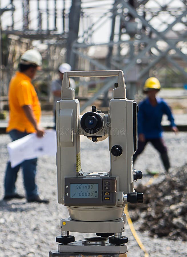 The Total Station, The Geodetic And Topography Measuring Tool Stock ...