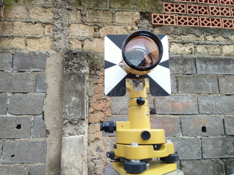 Survey Equipment Yellow Target Measure Stock Photo - Image of sculpture ...
