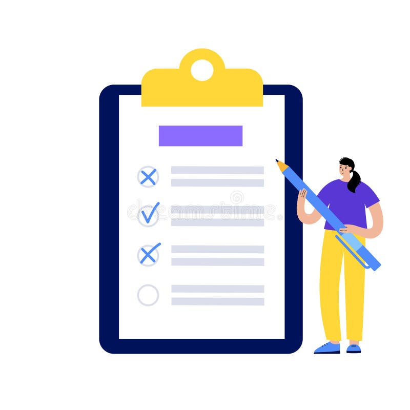 Survey form document stock vector. Illustration of checklist - 269450553