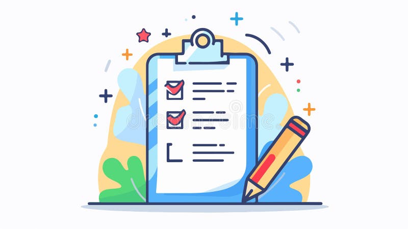 Professional Survey Form Icon for Assessment with Abstract Design ...