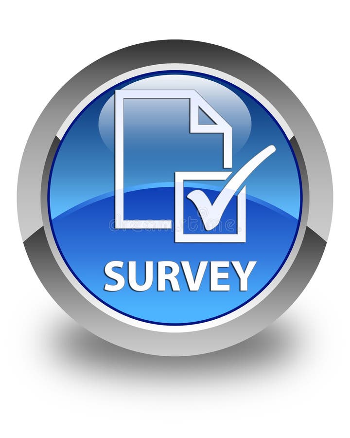 Survey Glossy Black Round Button Stock Illustration - Illustration of ...