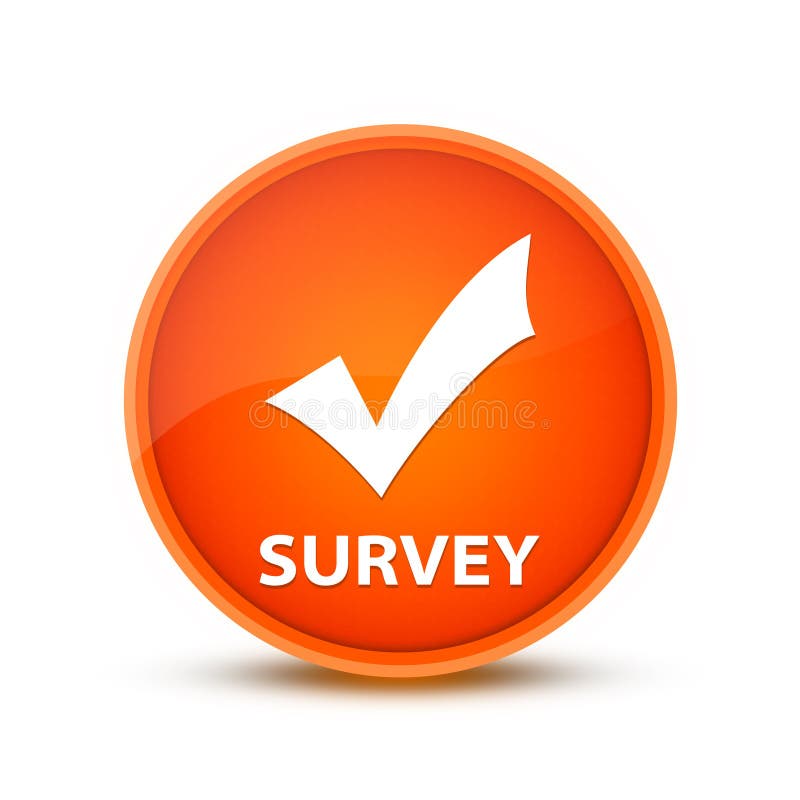 Survey Checklist Icon Isolated On Glassy Orange Round Button Abstract ...