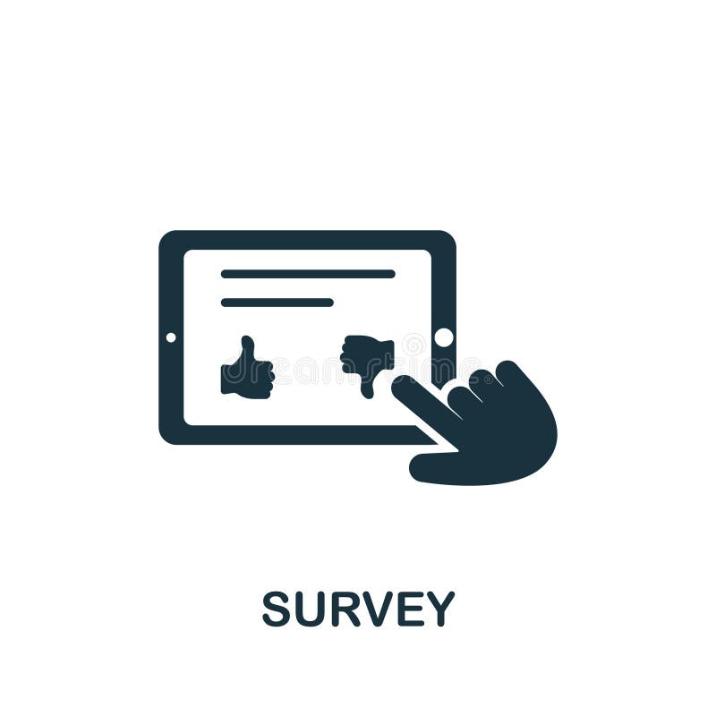Survey Icon Monochrome Simple Sign From Performance Collection Stock
