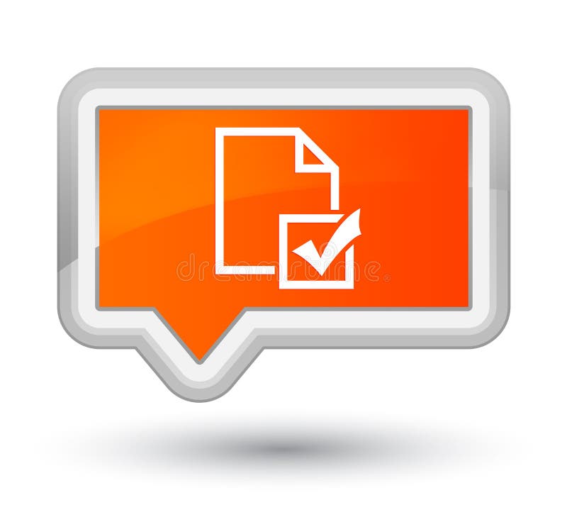 Survey Icon Prime Orange Banner Button Stock Illustration ...