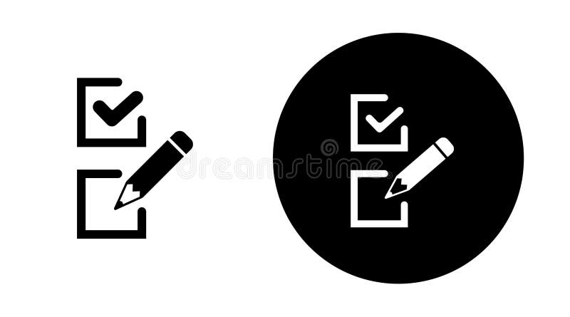 Questionnaire Symbol. Survey Icon in Flat Style Stock Vector ...
