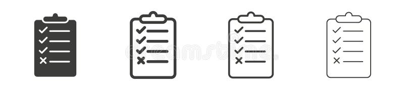 Survey Icon Vector Set on White Background Stock Vector - Illustration ...
