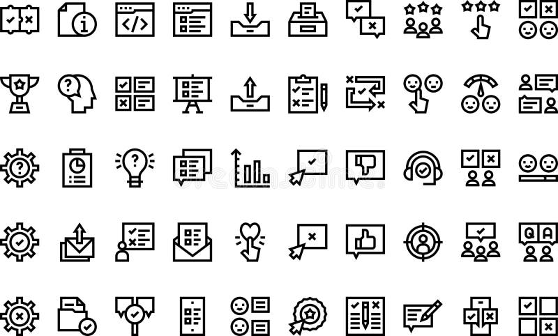 Survey Icons High-Quality Vector Icons Collection with Editable Stroke ...