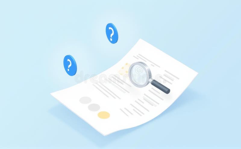 Survey Insights Analysis with Magnifying Glass Isometric Illustration ...