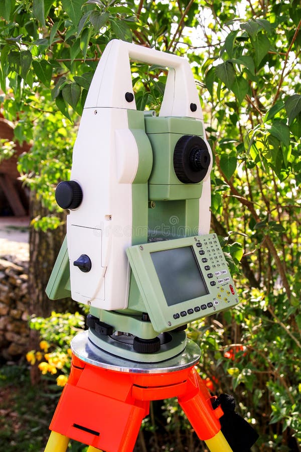 Survey Instrument Geodetic Device, Total Station Stock Image - Image of ...