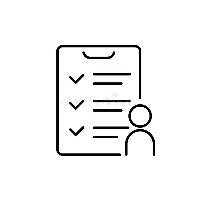 Survey Line Icon a Representation of a Checklist Along with an ...