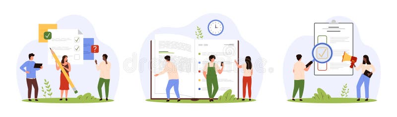 Survey List, Notes and Document Review Service Set, Tiny People Check ...