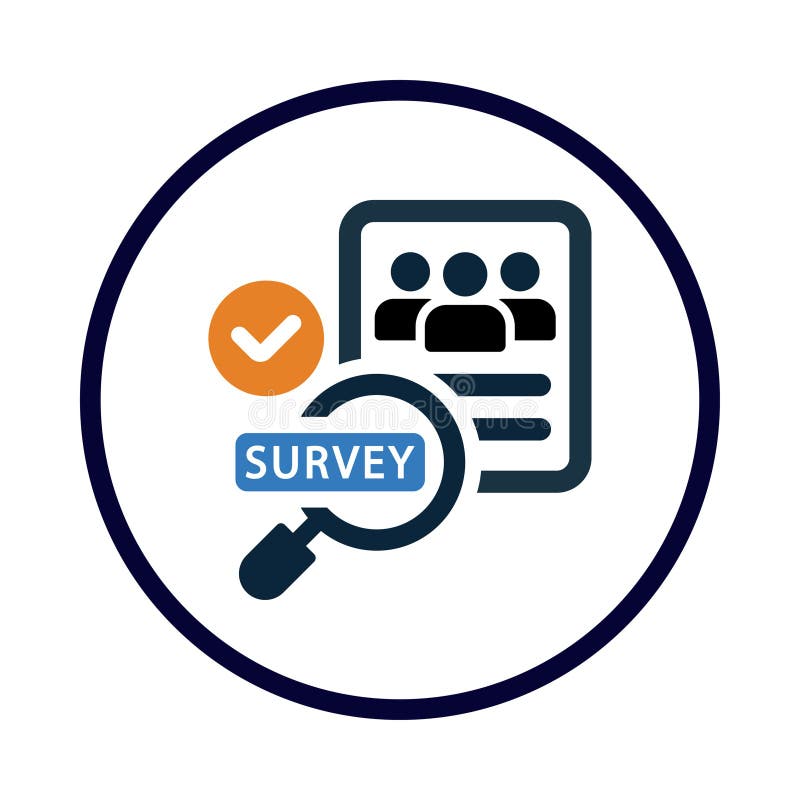 Survey, Man, Search, Tick, Approve, Survey Check Icon Stock Vector ...