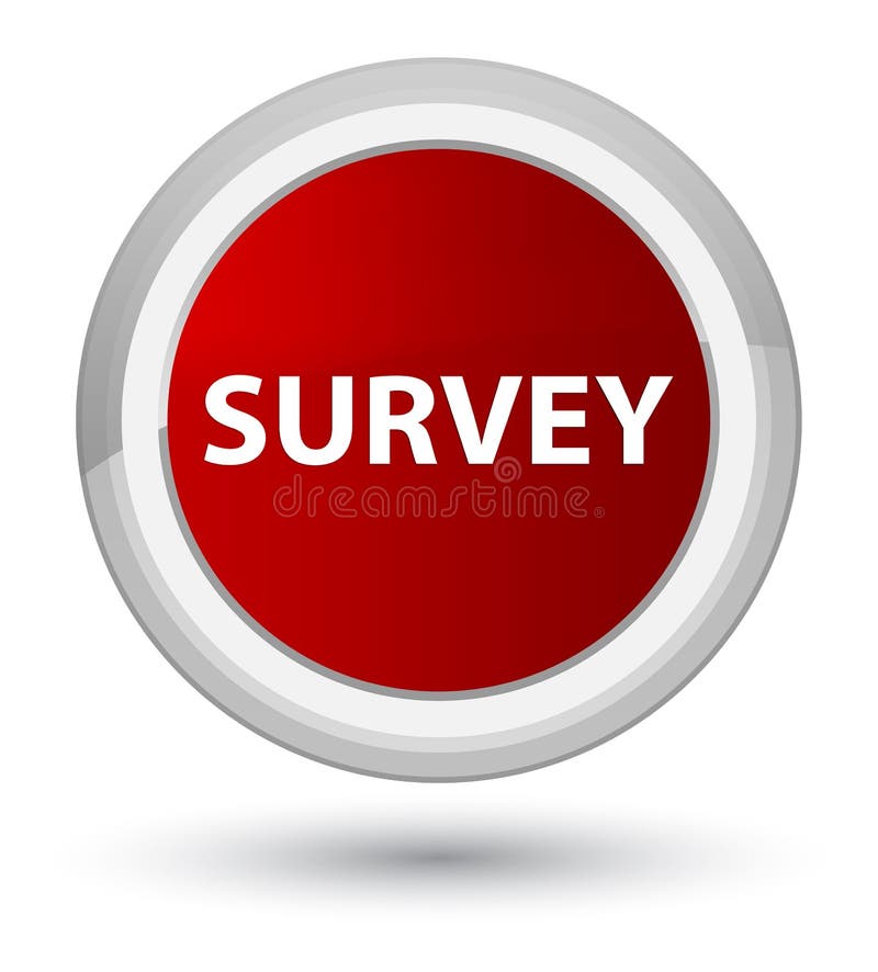 Survey Prime Red Round Button Stock Illustration - Illustration of ...