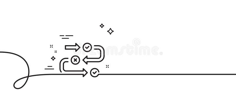 Survey Progress Line Icon. Algorithm Sign. Continuous Line with Curl ... Survey Progress Line Icon. Algorithm Sign. Continuous Line with Curl ...