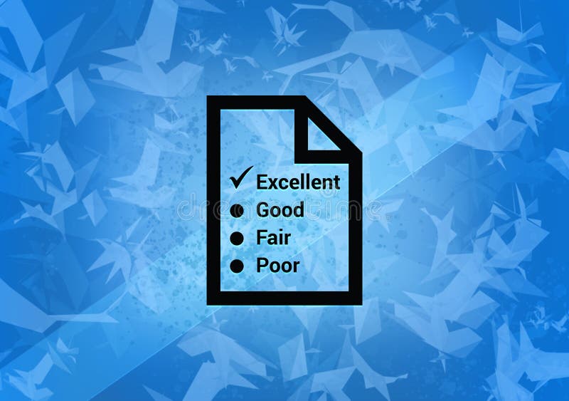 Survey (questionnaire Icon) Aesthetic Abstract Icon on Blue Background ...