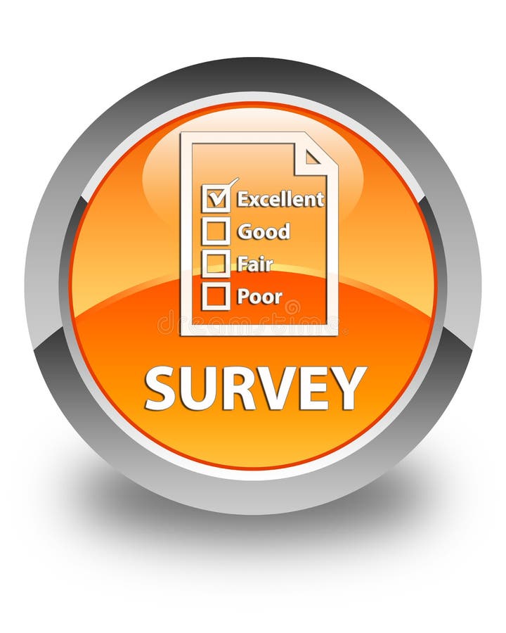Survey (questionnaire Icon) Glossy Orange Round Button Stock ... Survey (questionnaire Icon) Glossy Orange Round Button Stock ...