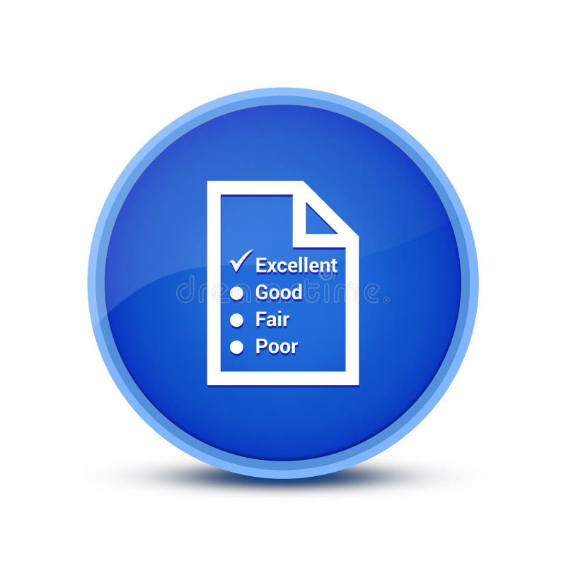 Survey Questionnaire Icon Isolated On Glassy Blue Round Button Abstract ...