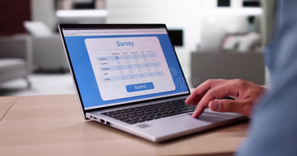 Survey Questionnaire or Poll on Tablet Computer Stock Image - Image of ...