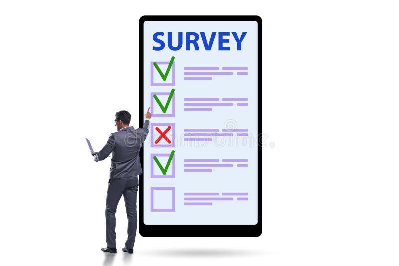 Survey Questionnaire with Tick Boxes Stock Photo - Image of report ...
