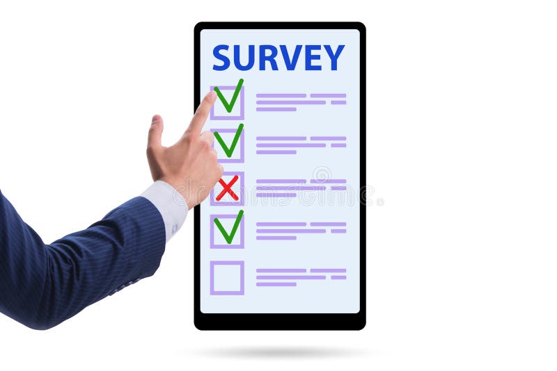 Survey Questionnaire with Tick Boxes Stock Image - Image of user, vote ...