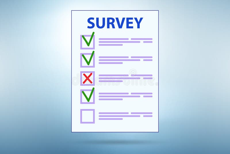 Survey Questionnaire with Tick Boxes Stock Illustration - Illustration ...