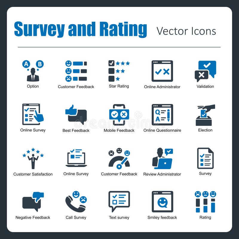 Survey and Rating stock illustration. Illustration of survey - 264684809