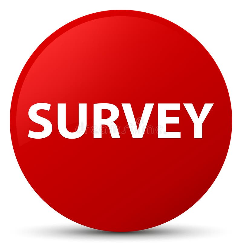 Survey red round button stock illustration. Illustration of observe ...