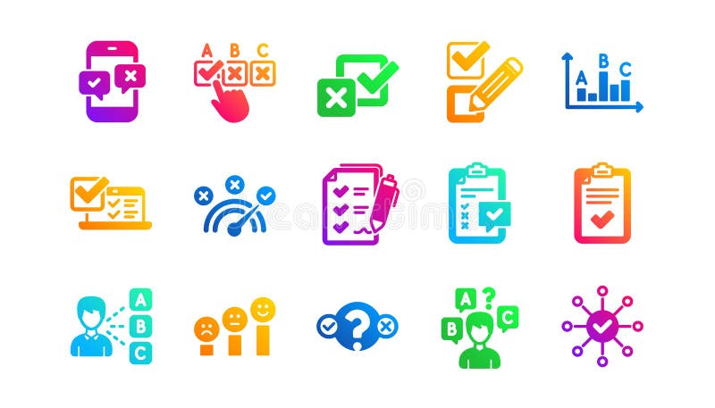 Survey or Report Icons. Opinion, Customer Satisfaction and Feedback ...