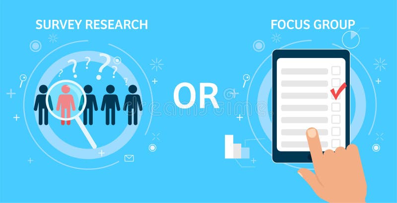 Survey Research or Focus Group Stock Vector - Illustration of person ...