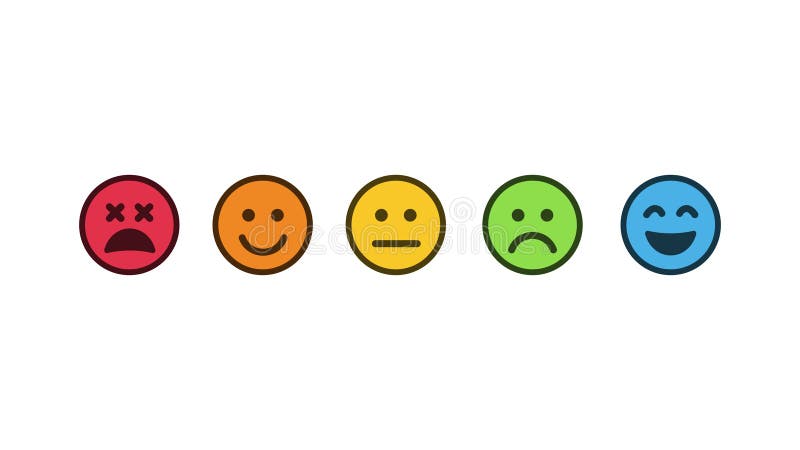 Survey Scale of Customer Satisfaction with Mood Faces Emotion Feedback ...