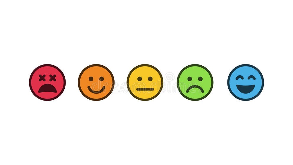 Survey Scale of Customer Satisfaction with Mood Faces Emotion Feedback ...
