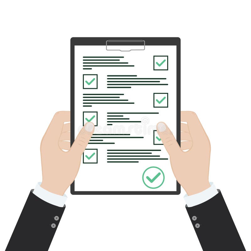 Survey Sheet with Answered Quiz Checklist and Success Result Assessment ...